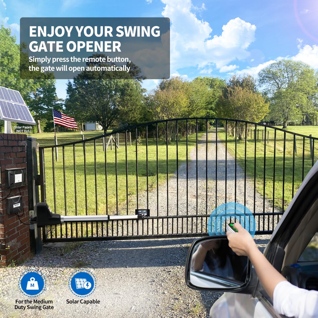 Mua TOPENS AT6131 Single Swing Gate Opener Medium Duty Automatic Gate ...