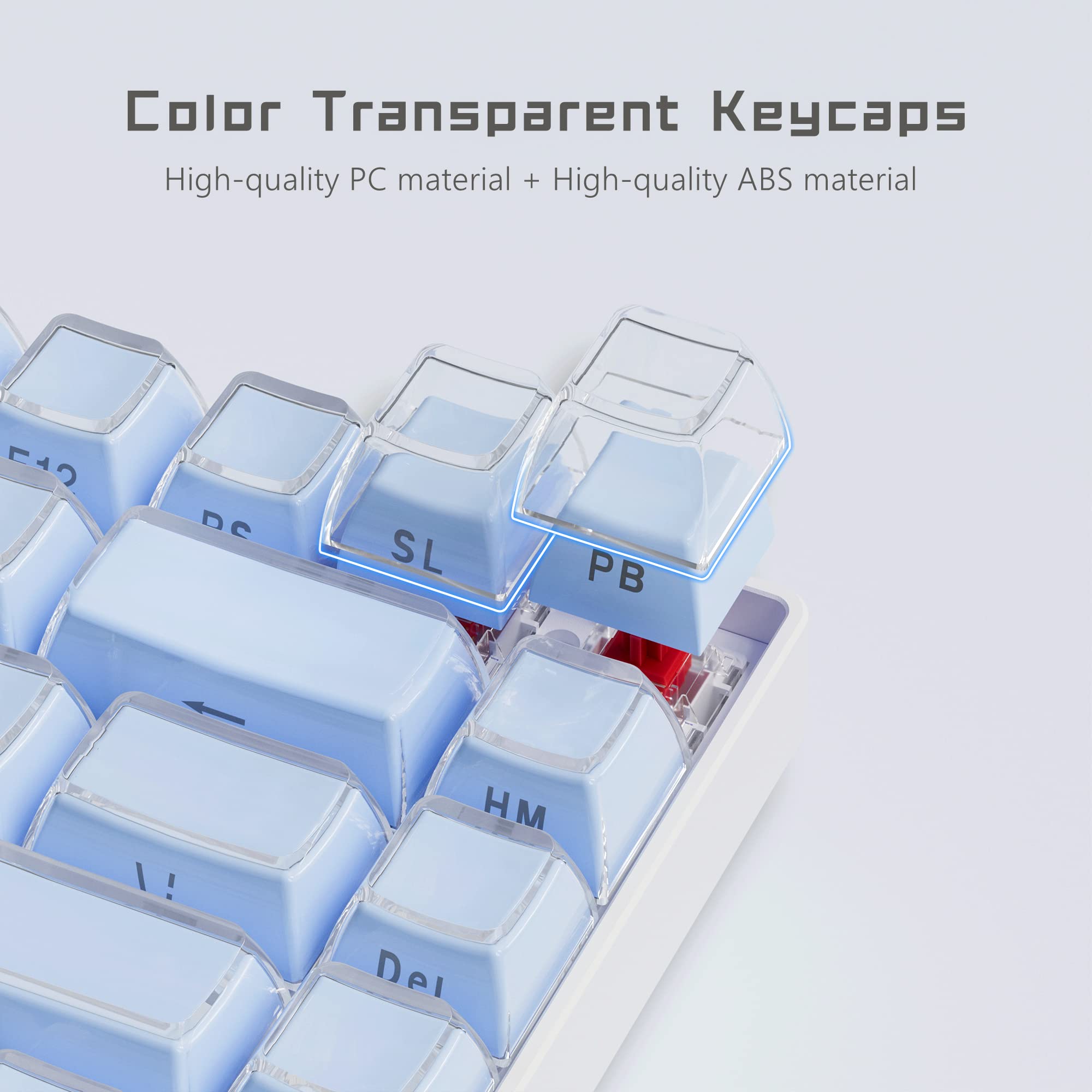 Mua Womier Keycaps 75 Percent - Crystal Jelly Keycaps Side Printed ...