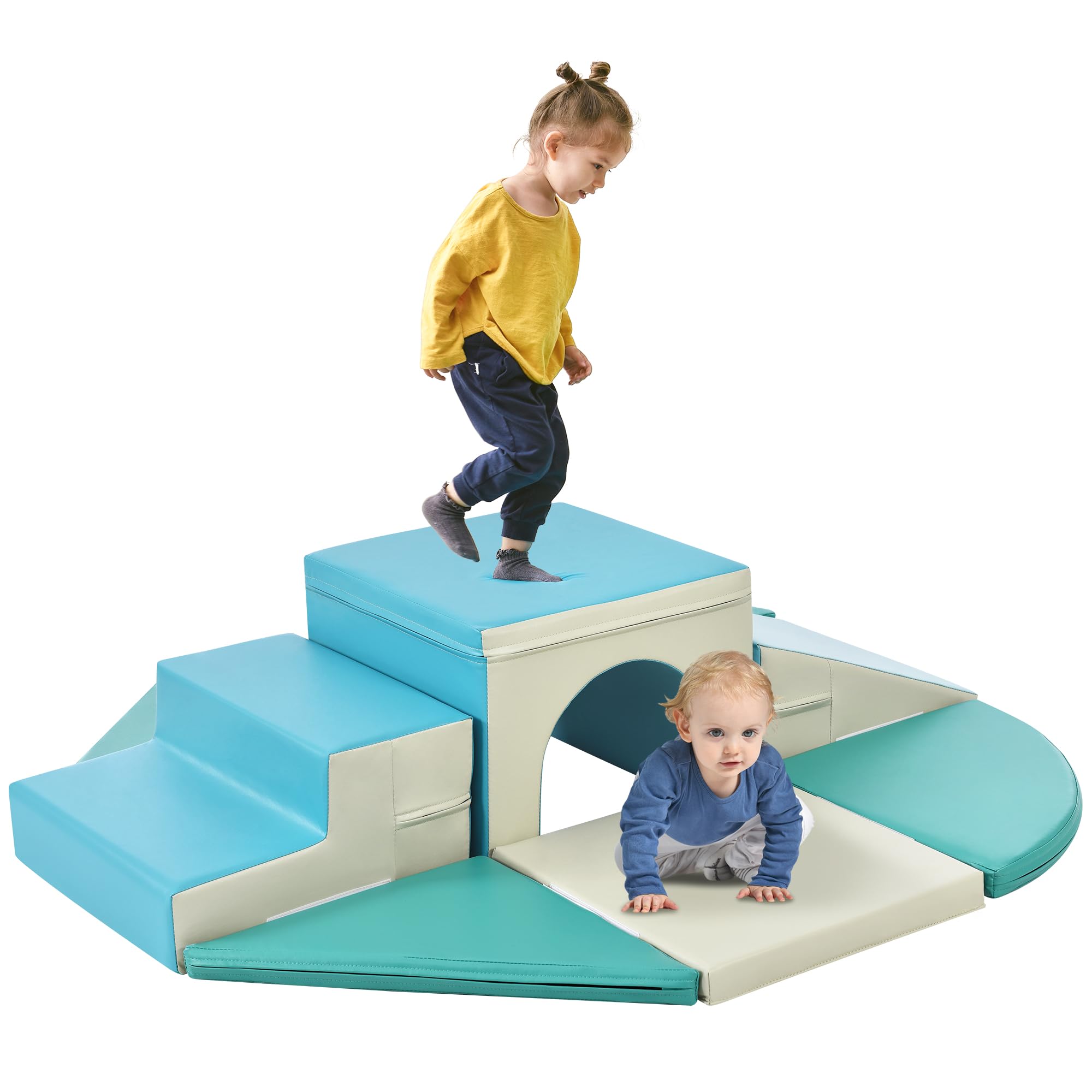 Mua Toddler Indoor Climb and Crawl Activity Playset,9 Piece Soft Foam ...