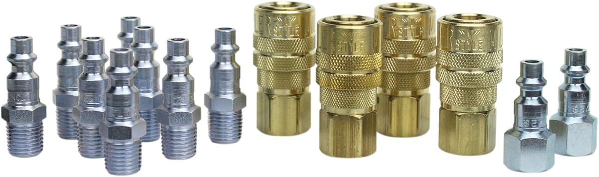 Milton M Style Air Fitting Kit S-210-14, Brass Kwik Change Couplers ...
