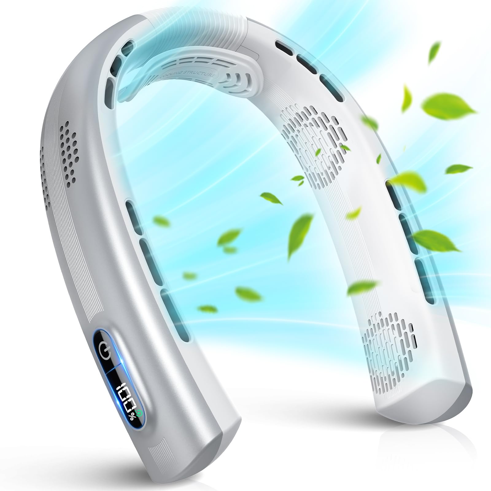 U UZOPI Neck Fan - 7000mAh Portable Neck Fan Rechargeable, LED Battery ...