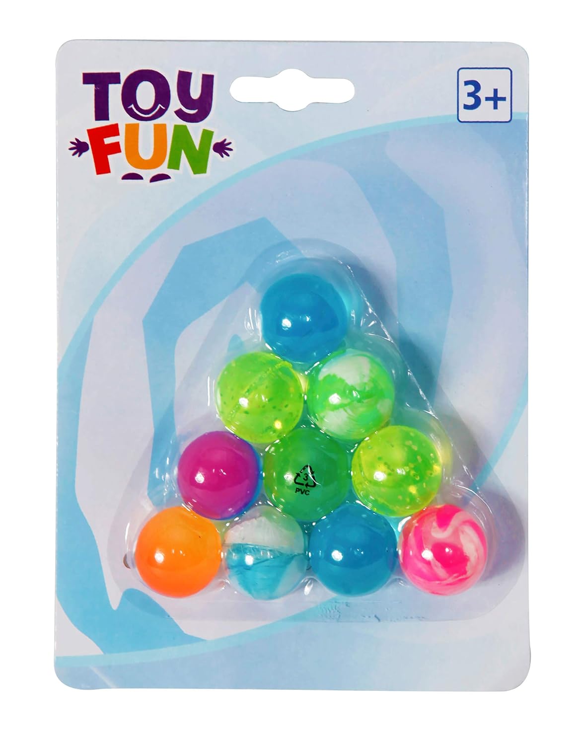 Toy Fun Flummi, 25 mm, 10 Stück auf Blisterkarte: Amazon.de: Spielzeug