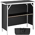 Amazon.com: VEVOR Folding Portable Bar Table, Tradeshow Podium Table ...