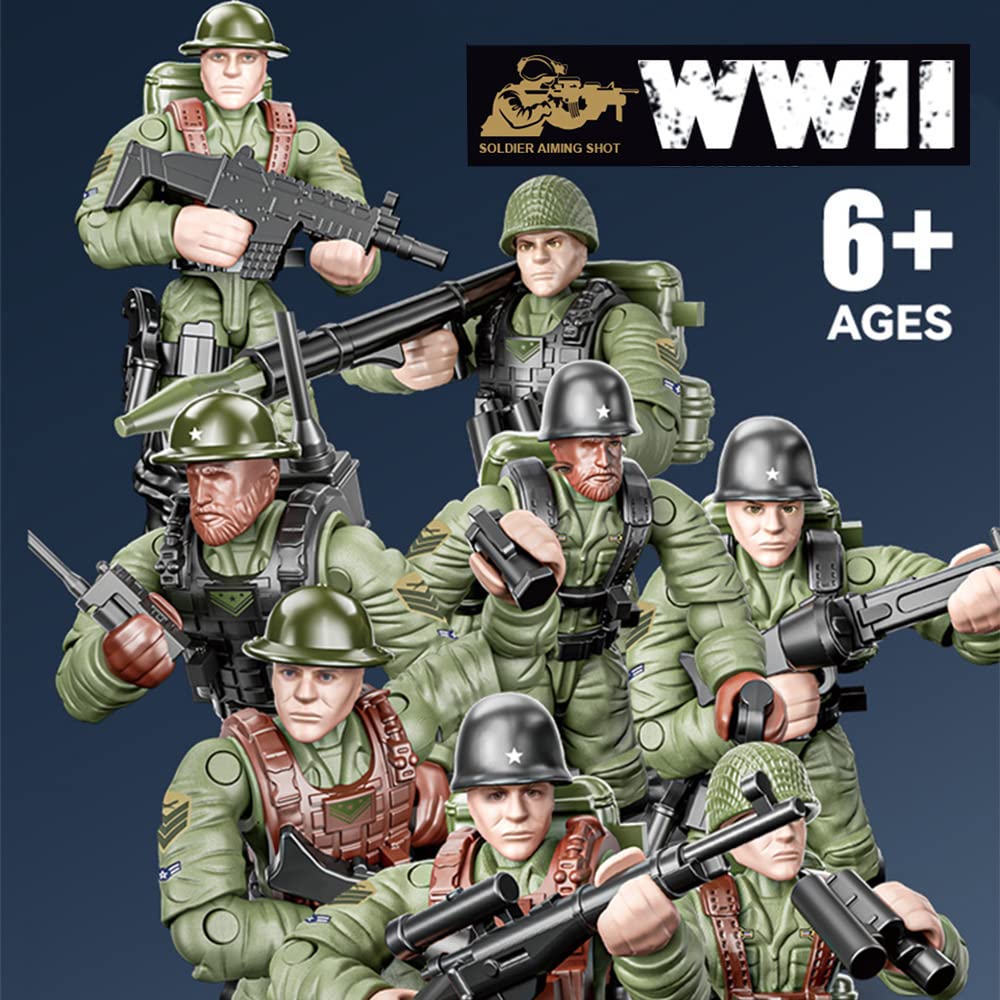 Mua Ulanlan WWII Military Soldiers Action Figure with Weapons and ...