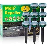 Amazon.com: 10 Pack Ultrasonic Solar Powered Mole Repellent ...