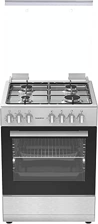 Daewoo Gas Cooking Range With Oven 60/60cm, Silver - DGC-S660FSE ...