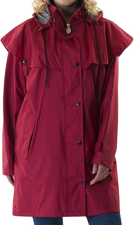 Jane Austin Women's Marina Waterproof Coat, Red, Size 12: Amazon.co.uk ...