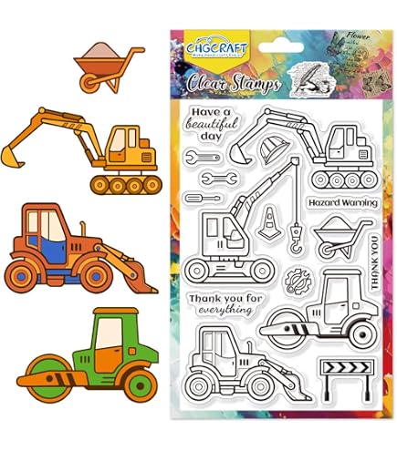 Clear Stamps GLOBLELAND Engineering Vehicle - 11 Construction Truck ...