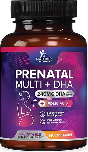 Prenatal Vitamins for Women with Folic Acid + Omega 3 DHA for Fetal ...