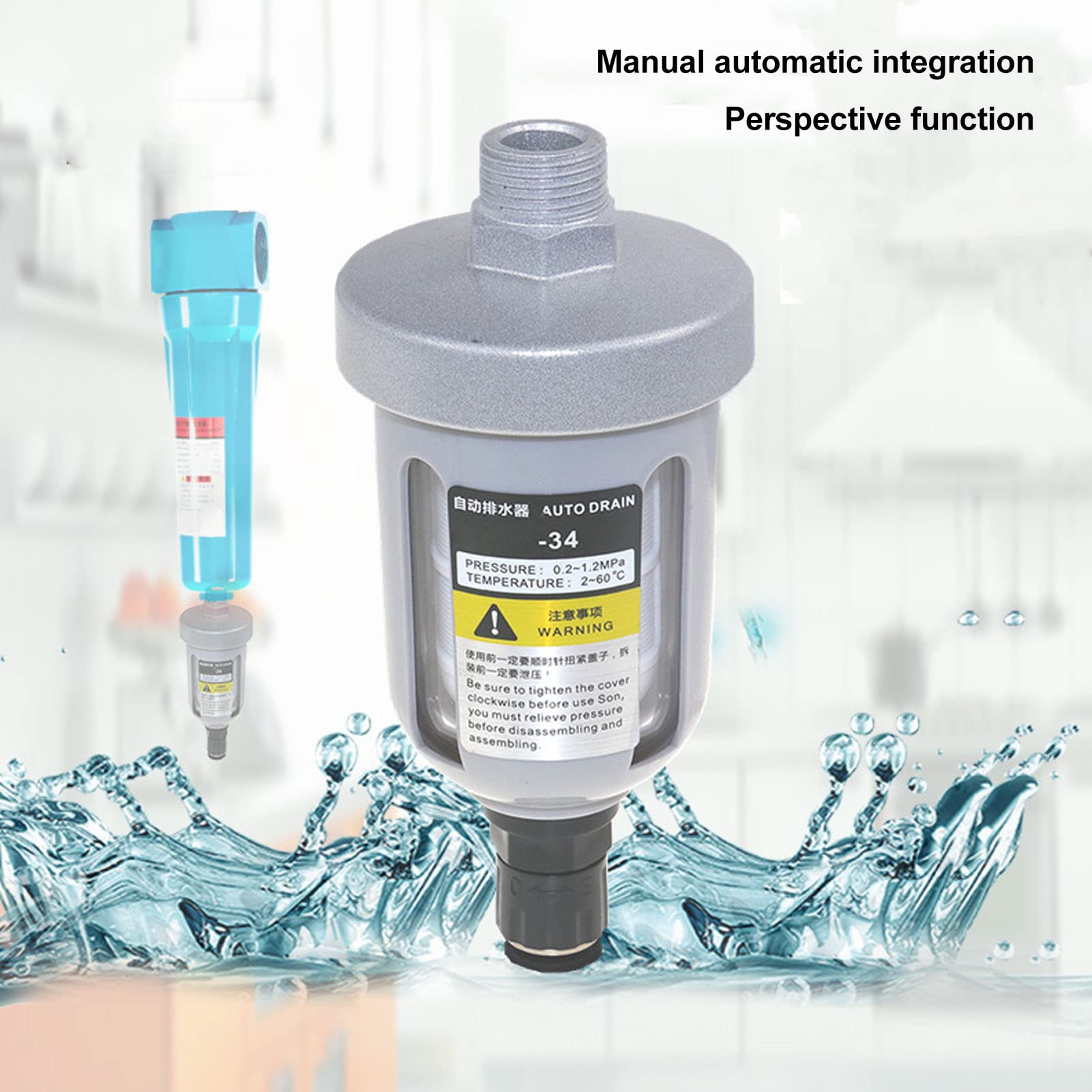 Mua Air Compressor Automatic Drainer DN15 Inlet Pneumatic Translucent ...