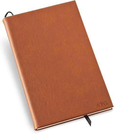 Amazon.com : Personalized Rawhide Faux Leather Journal - Deboss ...