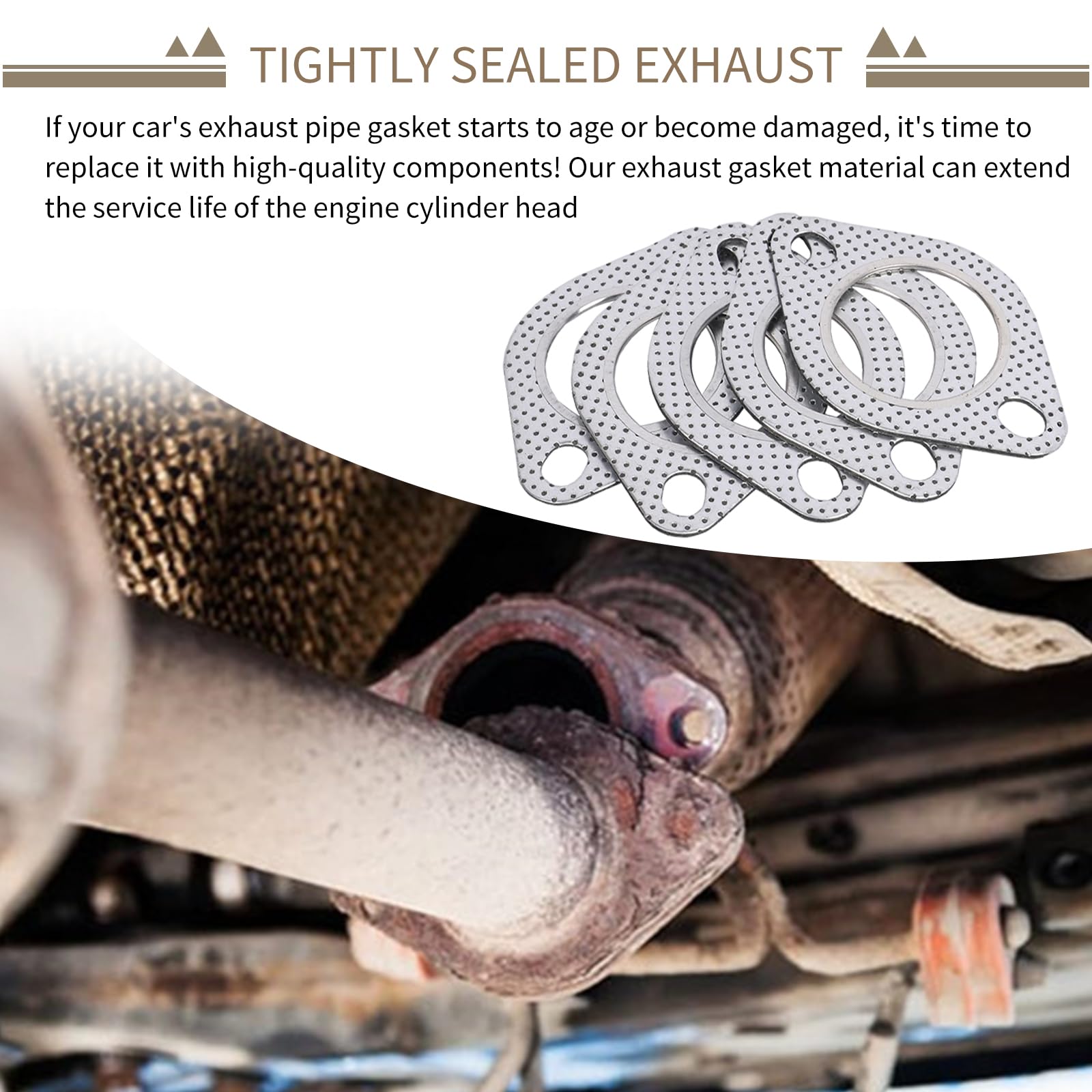 Mua gunhunt 2 PCS Car Exhaust Pipe Interface Gasket, 2-Bolt 3" ID ...