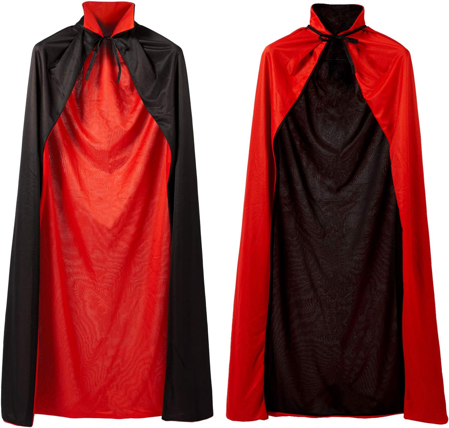Meerveil Halloween Cape, Unisex Vampire Reversible Cloak with Stand-up ...