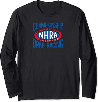 Amazon.com: Championship Drag Racing NHRA logo Long Sleeve T-Shirt ...