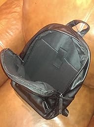 Amazon.com: BAOSHA BP-08 TOP PU Leather Laptop Backpack School College ...