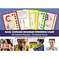 Amazon.com: Basic Soprano Recorder Fingering Chart - 40 Colorful ...