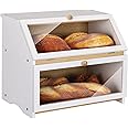Amazon.com: HOMEKOKO Double Layer Large Bread Box for Kitchen Counter ...