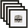 Amazon.com - Egofine 8x8 Picture Frames 4 PCS - Made of Solid Wood Covered by Plexiglass Display ...