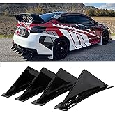 Amazon.com: DREAMOTOR 4PCS Universal Rear Diffuser Shark Fin Diffuser ...