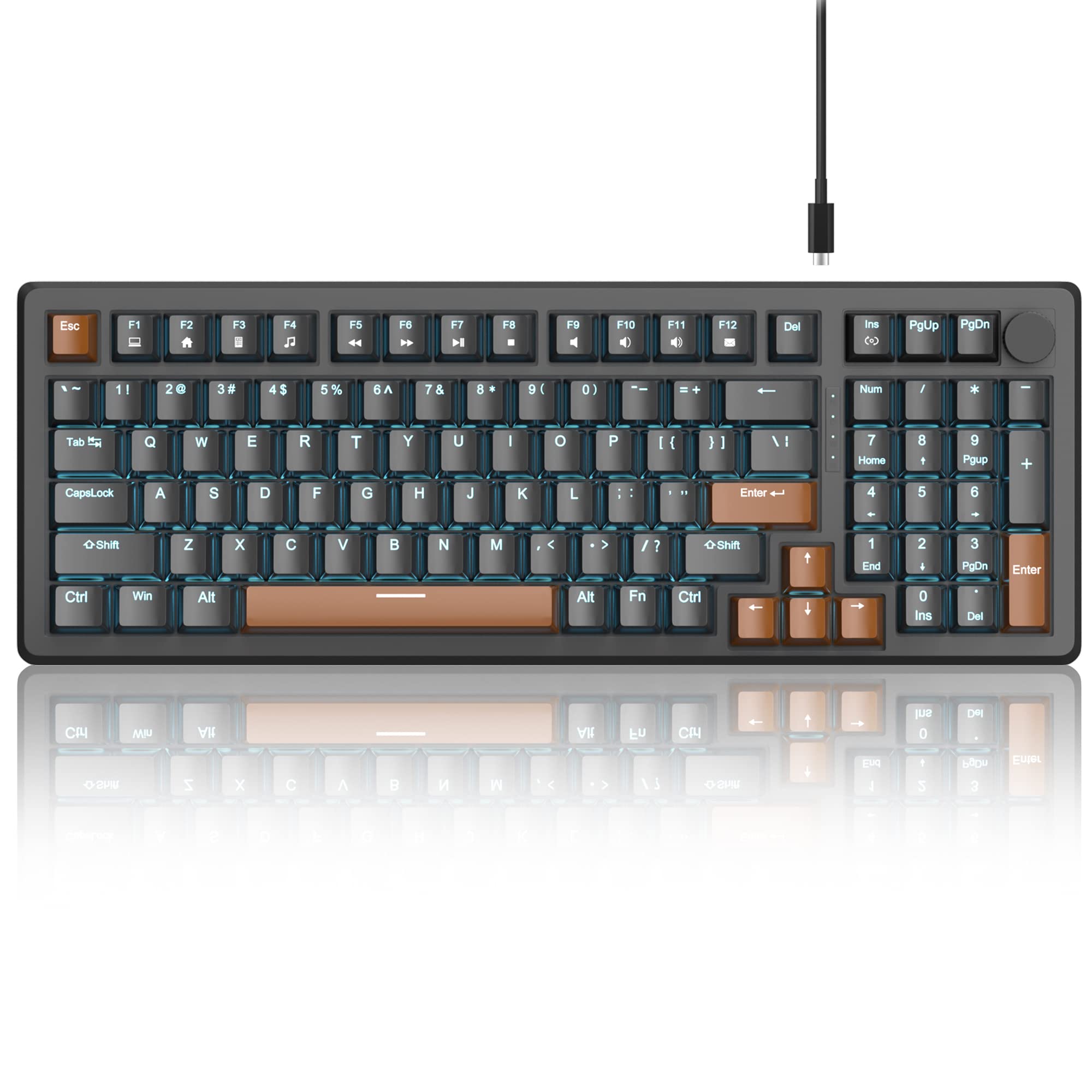 Mua MageGee 98 Keys Mechanical Gaming Keyboard, Brown Switch, 96% ...