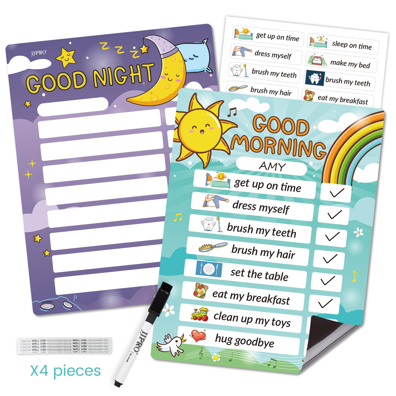 Mua JJPRO Magnetic Kids Daily Schedule Whiteboard-Fridge Magnet to Log ...