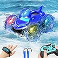 Amazon.com: Axirata Amphibious RC Car with Lights for Kids 3-12 Year Old Boys Toy Gesture Hand ...