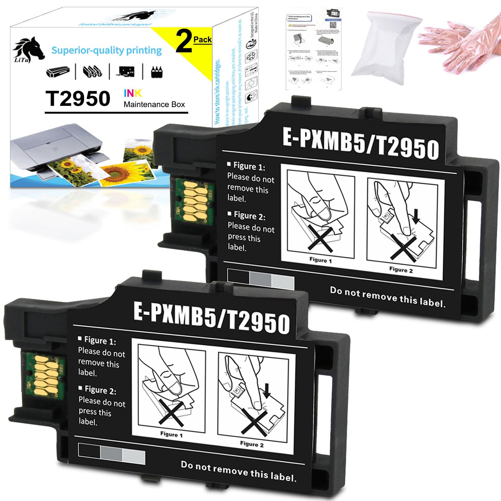 LiTuhorse WF-100 Maintenance Box, T2950 Maintenance Box Waste Ink Tank ...