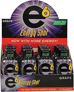 Amazon.com: E6 6-Hour Energy Shot 12-2oz Bottle Pack of Grape: Health ...