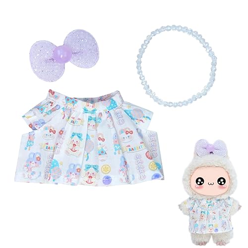 Labubu Doll Clothes Outfit - Summer Floral Print Dress,Labubu Clothes ...