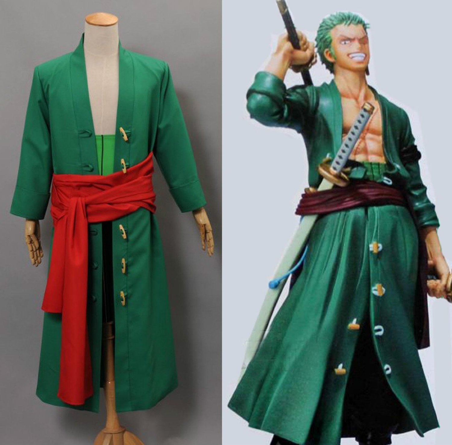 Amazon Onecos One Piece Roronoa Zoro Cosplay Costume made Toys Amazon Onecos One Piece Roronoa Zoro Cosplay Costume made Toys