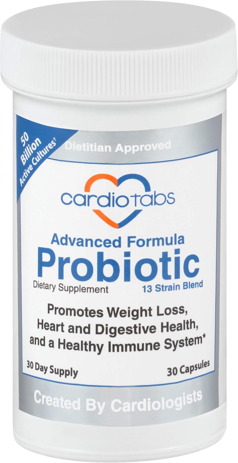Amazon.com: Cardiotabs Advanced Formula Probiotic with 50 Billion CFU ...