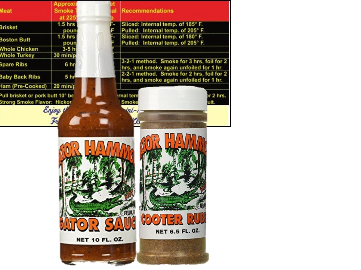 Amazon.com : Gator Hammock Gator Hot Sauce 10 oz and Cooter Rub 6.5 oz ...