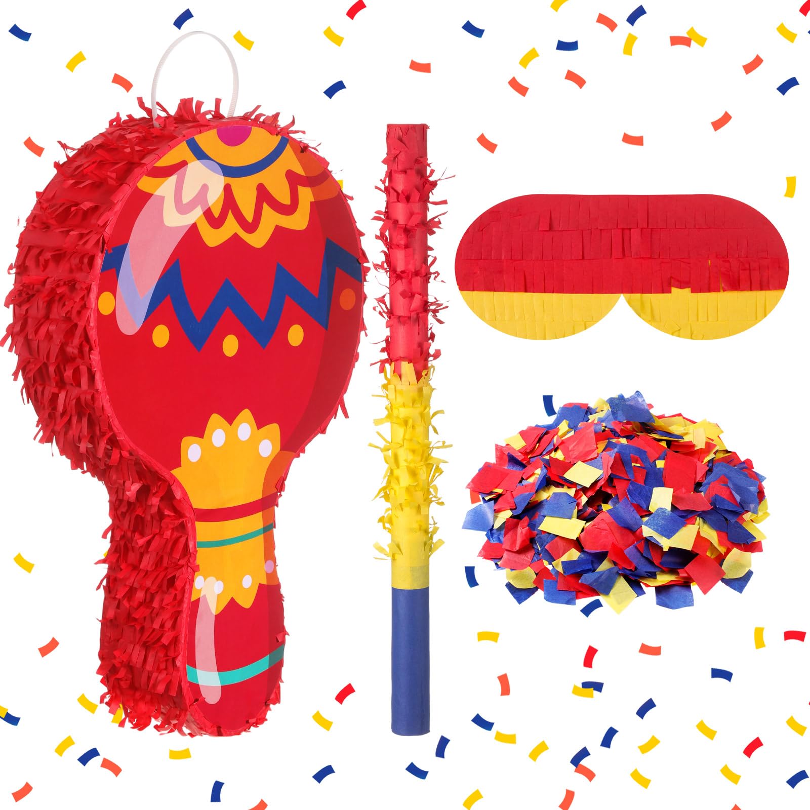 Deekin Mexican Piñata Large Musical Maracas Piñata with Piñata Stick ...