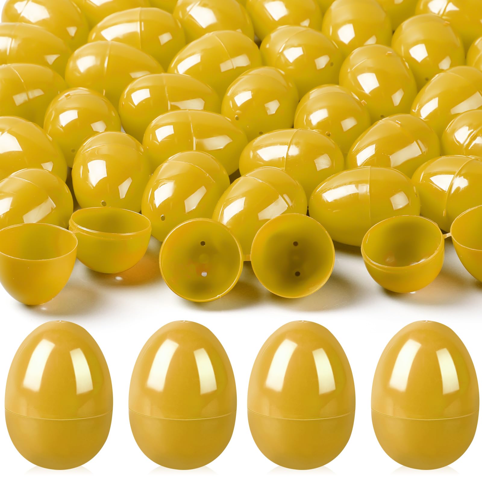 kymqlyw 100 Pcs Easter Eggs Plastic Fillable Easter Eggs Bulk Empty Blank for Easter Basket ...