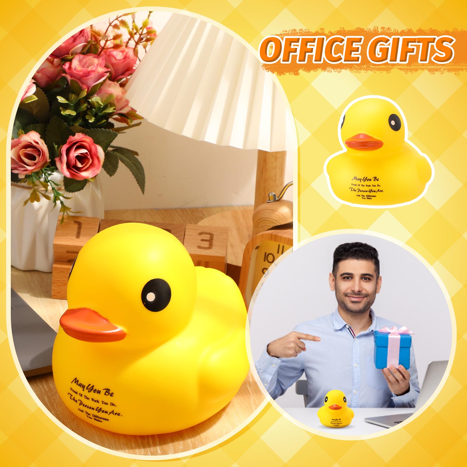 Mua Honoson 6.89 Inch Thank You Rubber Duck Giant Glitter Rubber Duck ...