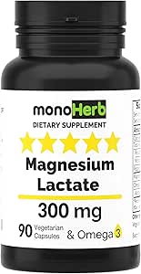 Amazon.com: Magnesium Lactate 300 mg - 90 Vegetarian Capsule: Health ...
