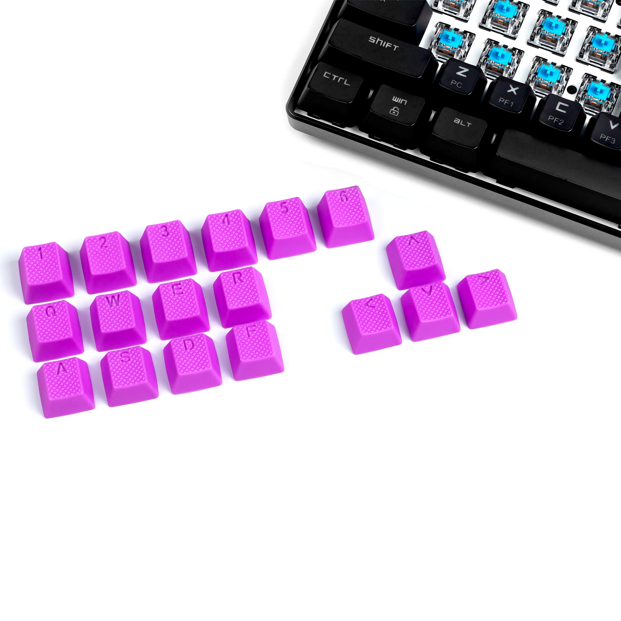 VULTURE Rubber Keycaps Cherry MX Double Shot Backlit 18 Keycap Set ...