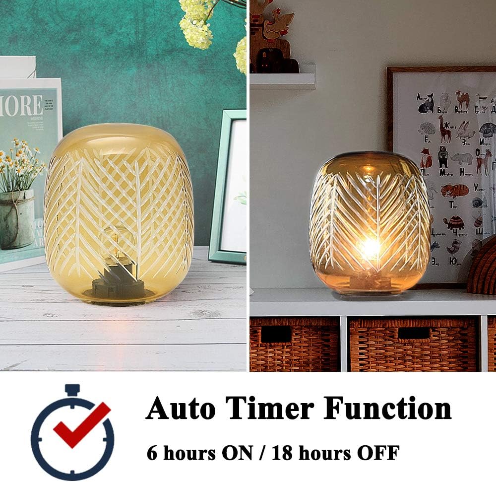 Battery Operated Round Table Lamp, Decorative Cordless Lamp, Battery ...