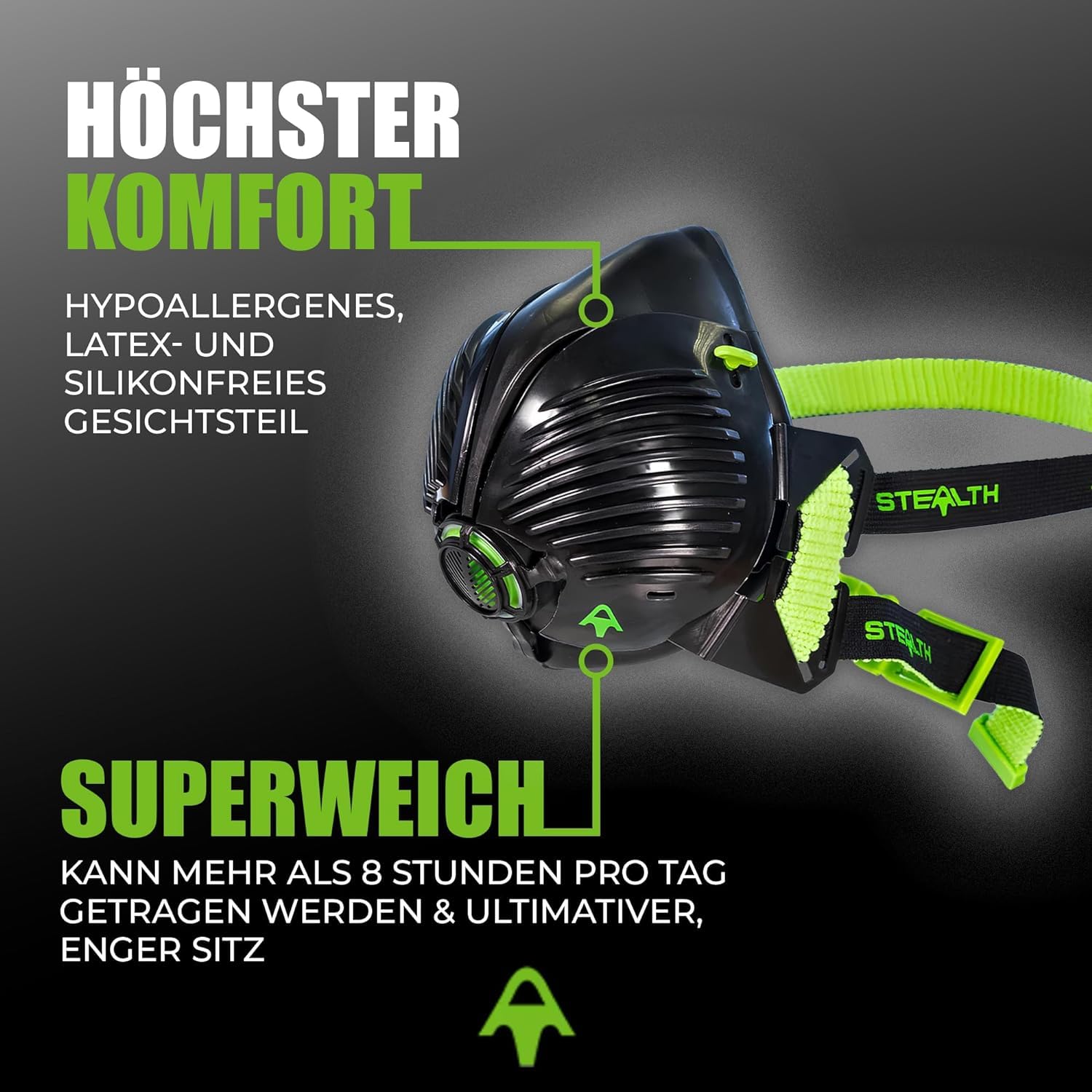 Mua Stealth Atemschutz-Halbmaske P3 – Klein/Mittel – Atemschutzmaske ...