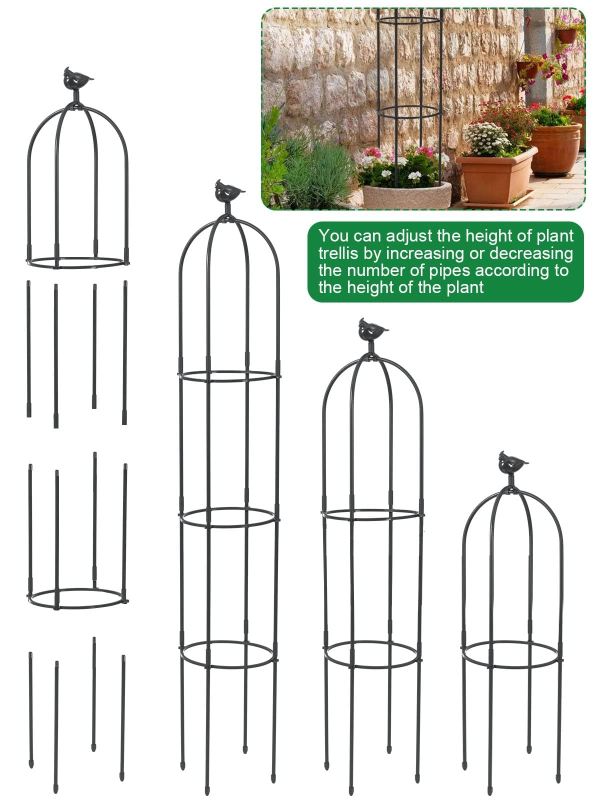 Mua 6 Feet Tall Garden Trellis for Climbing Plants Kalolary Garden ...