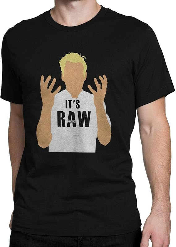 PA Gordon Ramsay -It's Raw! Men's Black T-Shirt: Amazon.co.uk: Clothing