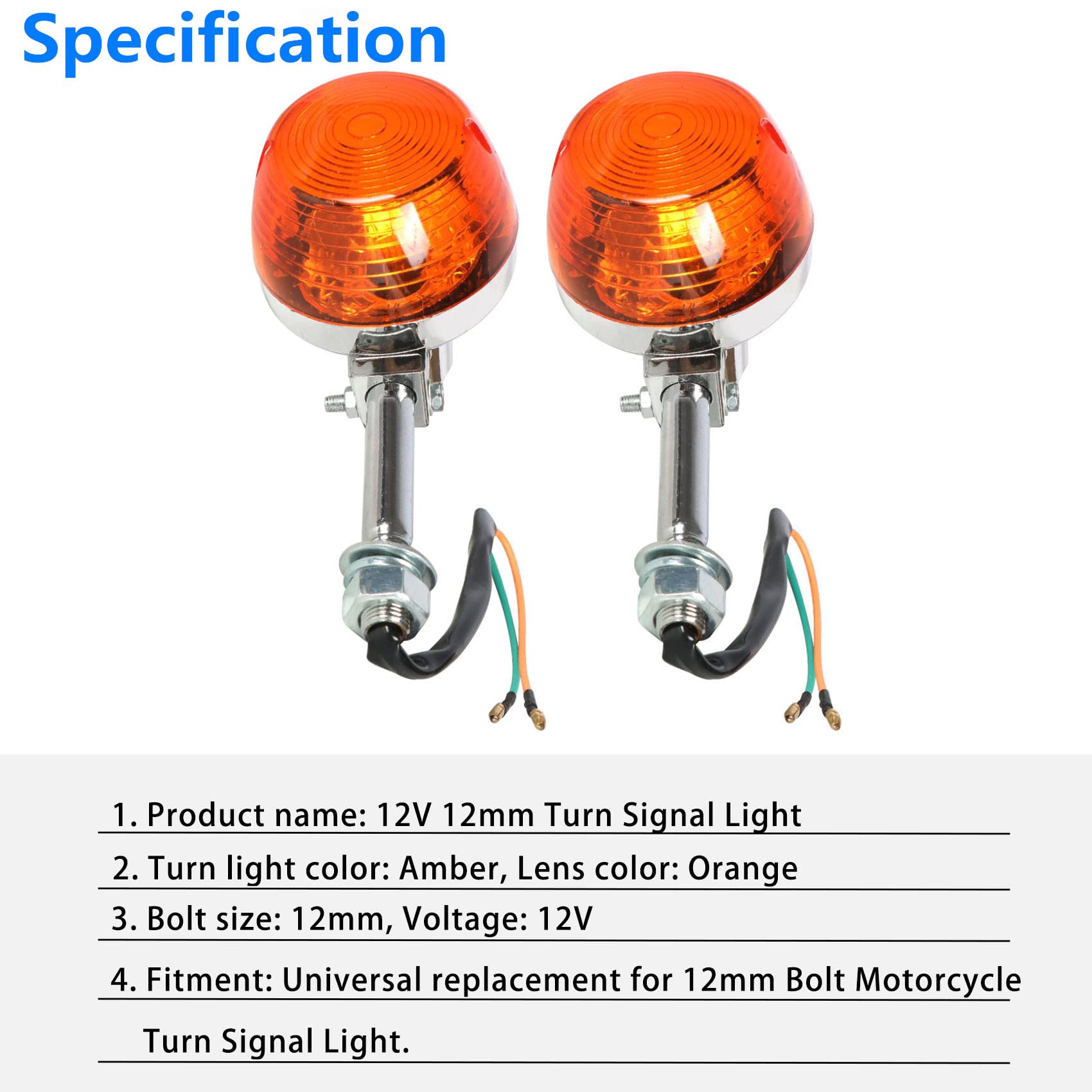 Mua Pack of 2 Motorcycle Turn Signal Lights - Front Rear Blinker ...