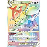 Amazon.com: Pokemon – Arceus Vstar 184/172 – Brilliant Stars – Secret Rare – Gold Holo - Single ...