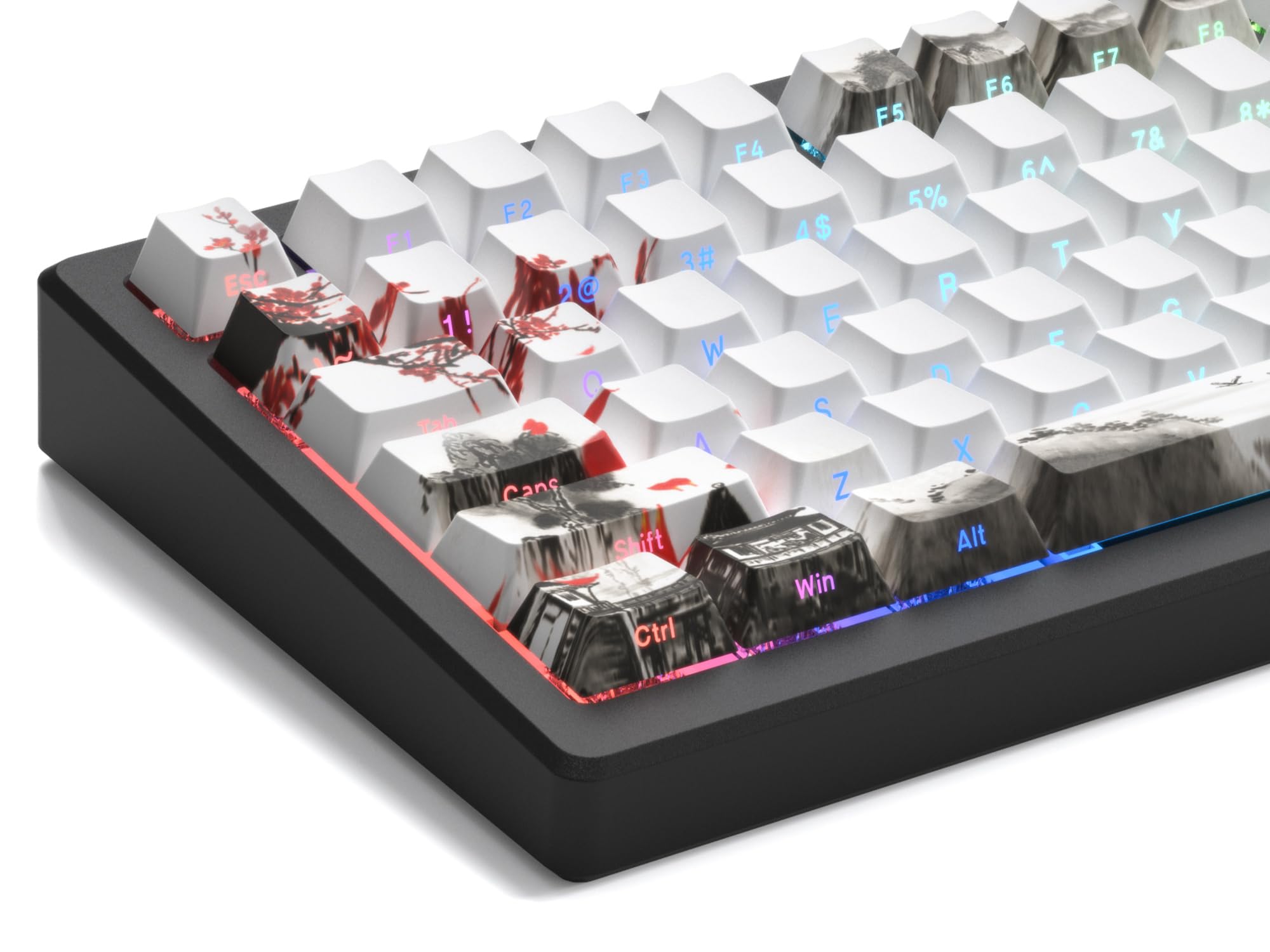 Mua Womier PBT Keycaps, Custom White Japanese Keyboard Keycaps 60 65 75 ...