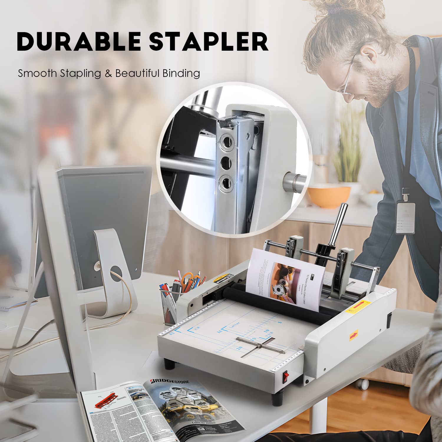 Mua CGOLDENWALL Automatic Booklet Maker Machine Book Stapler Saddle ...