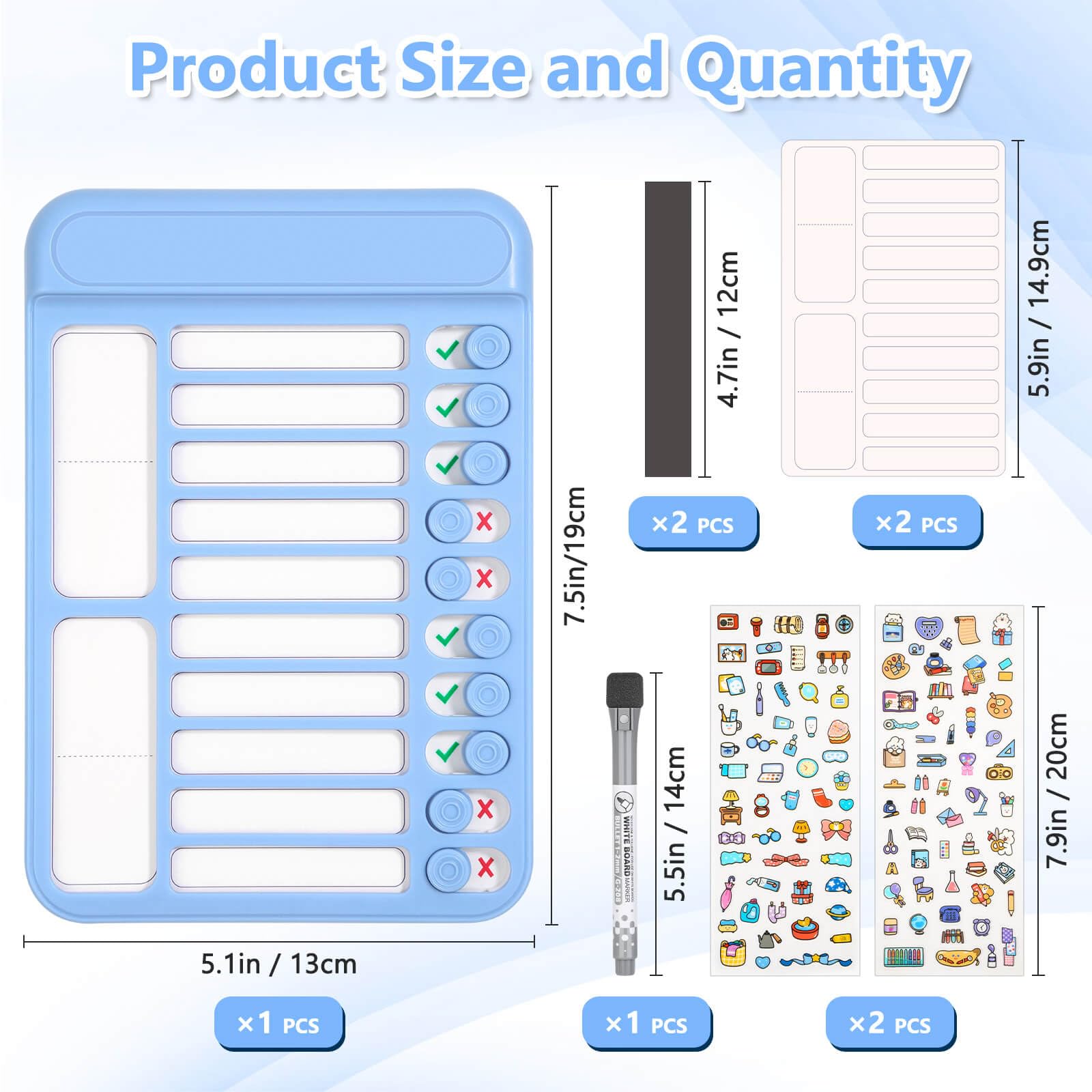 Mua Audab Dry Erase Chore Chart for Kids, Magnetic Whiteboard Checklist ...