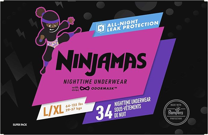 Pampers Ninjamas, Overnight Diapers, Bedwetting Underwear, Disposable ...