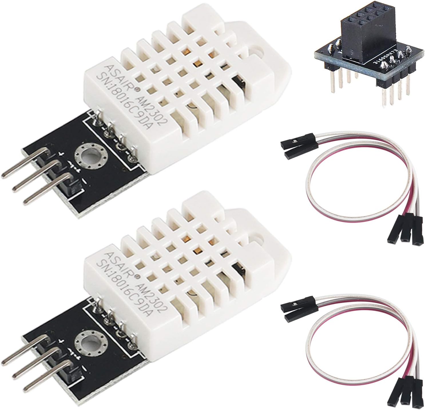 MakerHawk 2pcs DHT22 AM2302 Digital Temperature and Humidity Measure Sensor Module and 1pc ...