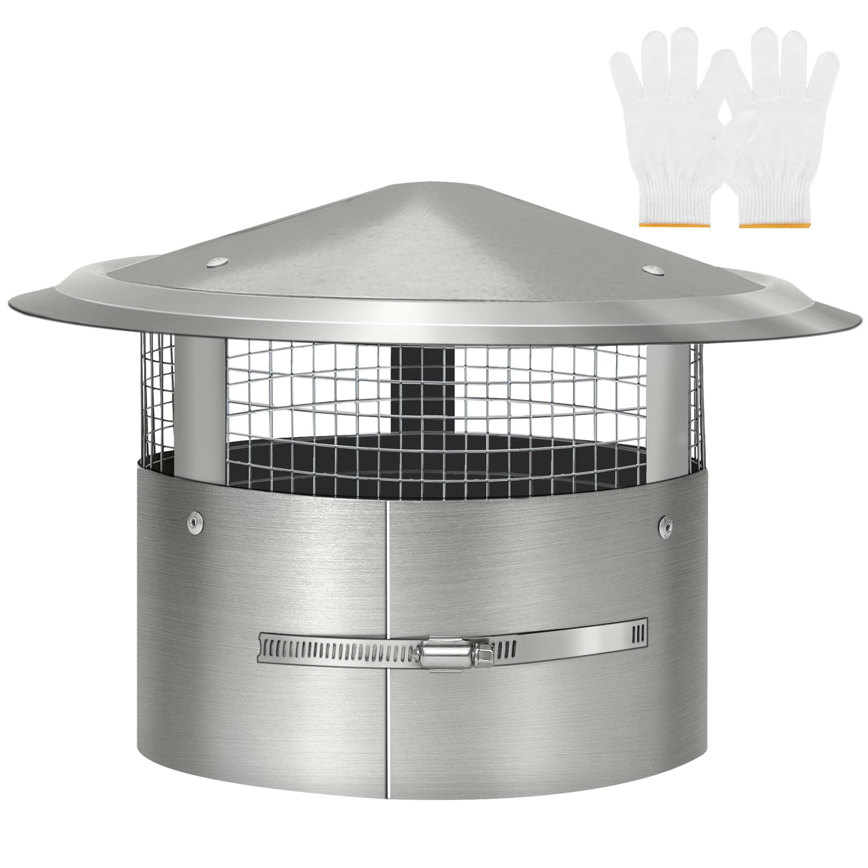 Bootuu 9 Inch Round Chimney Cap, 9 Inch Tapered Top Chimney Cap with ...