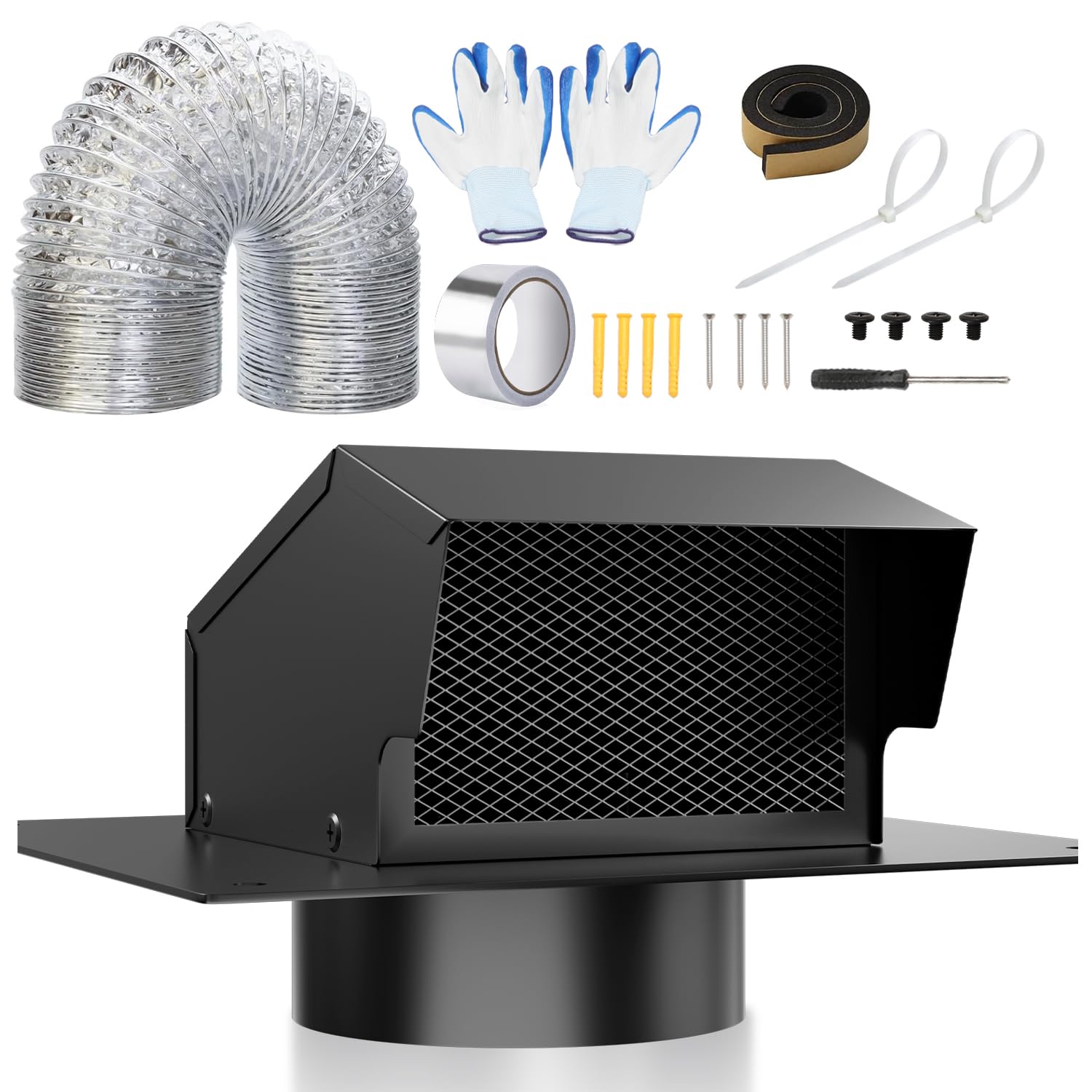 Athradies 6 Inch Roof Vent Cap Kit, Removable Roof Exhaust Vent with ...